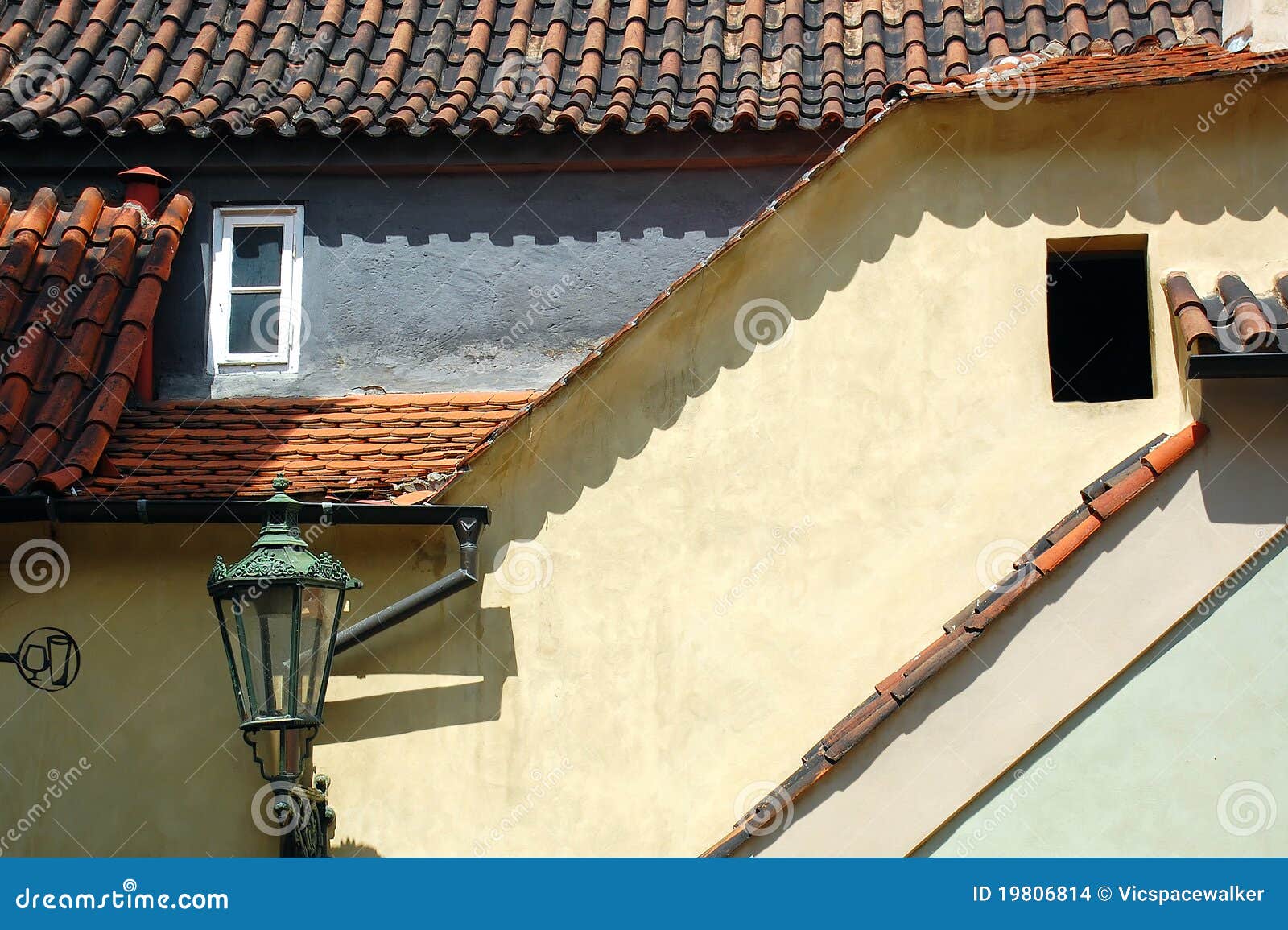 Part of Medieval House stock photo. Image of dormer, czechia - 19806814