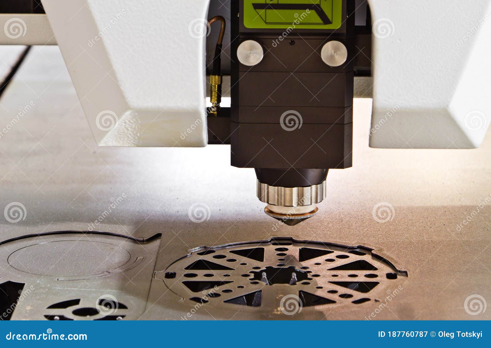 Part of Modern Laser Cutting Machine Stock Image - Image of equipment ...