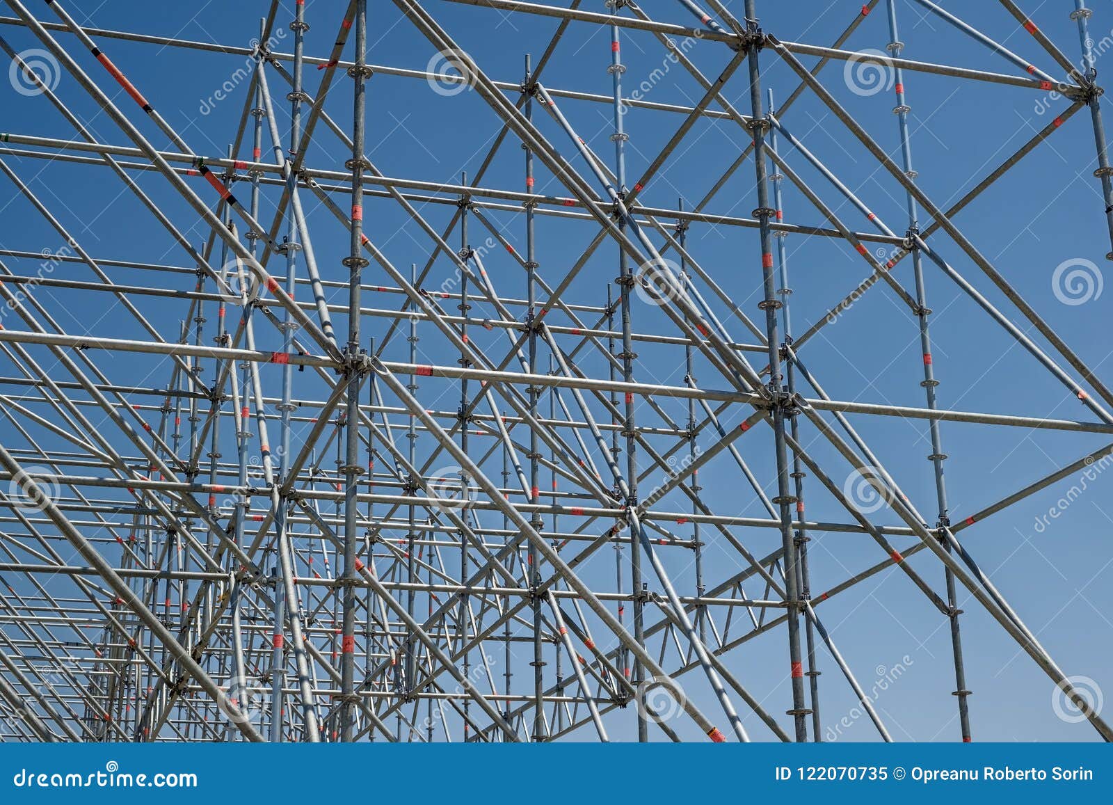 Part of Modern Scaffolding at a Construction Site Stock Image - Image ...