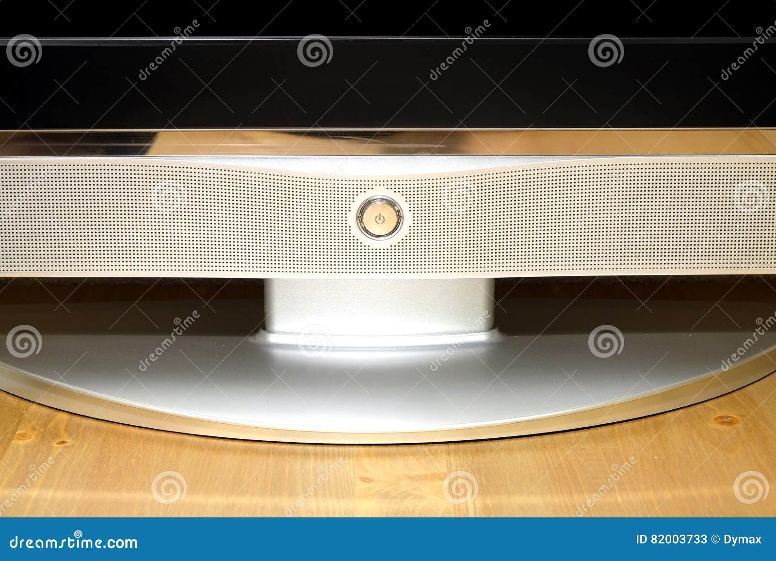 Part of Modern TV Receiver Front View Stock Image - Image of panel ...
