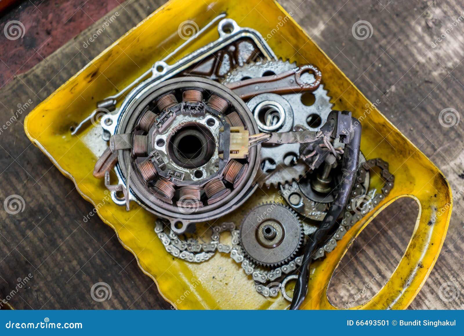 Part of a Motorcycle Engine in Repair of the Damage Stock Image - Image ...
