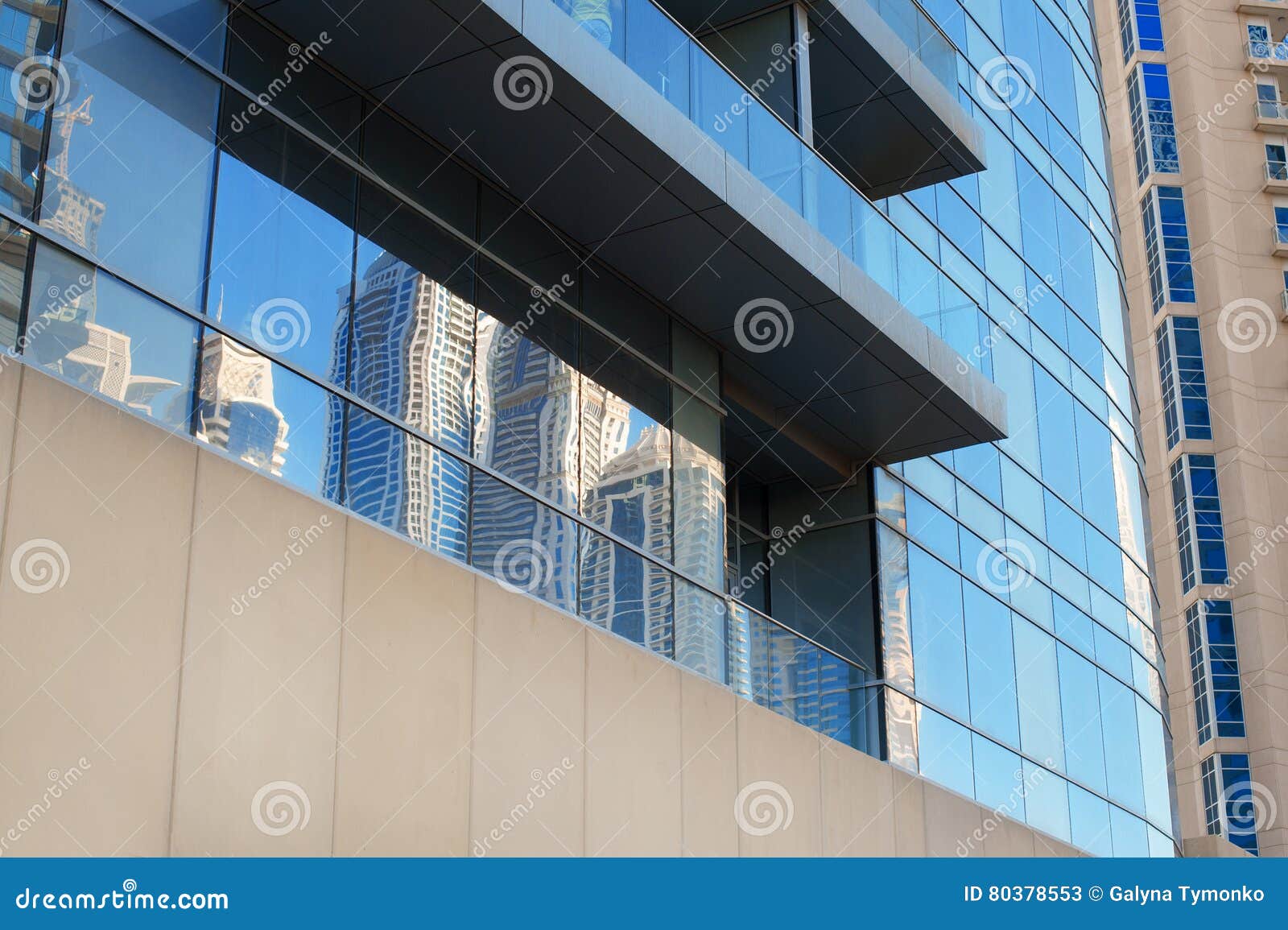 Part of a Multi-storey Office Building Glass Stock Image - Image of ...