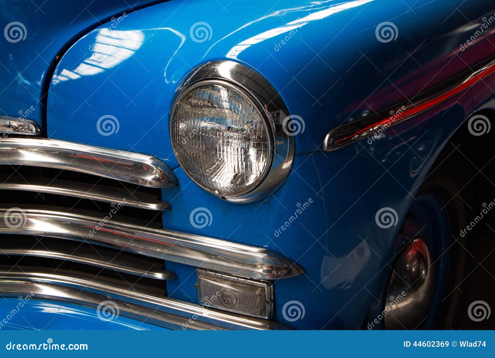 Part of an Old Blue Car Close Up Stock Image - Image of automobile ...