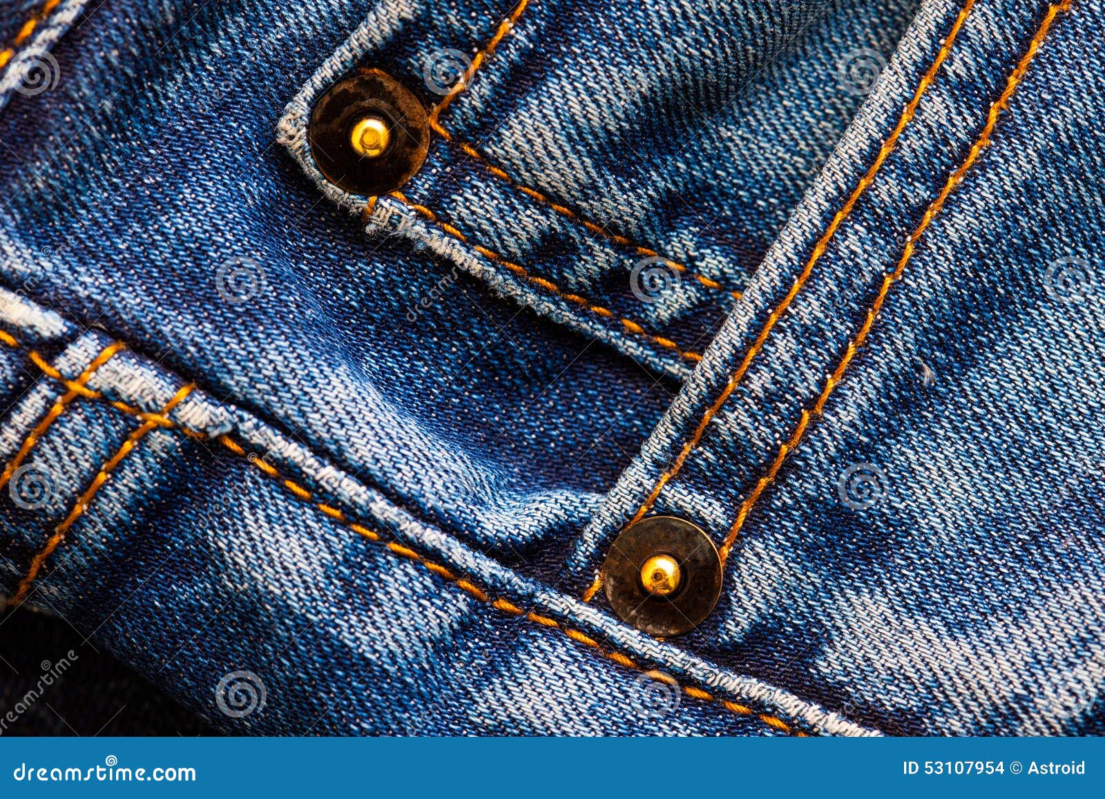 Part of old blue jeans stock photo. Image of close, seam - 53107954