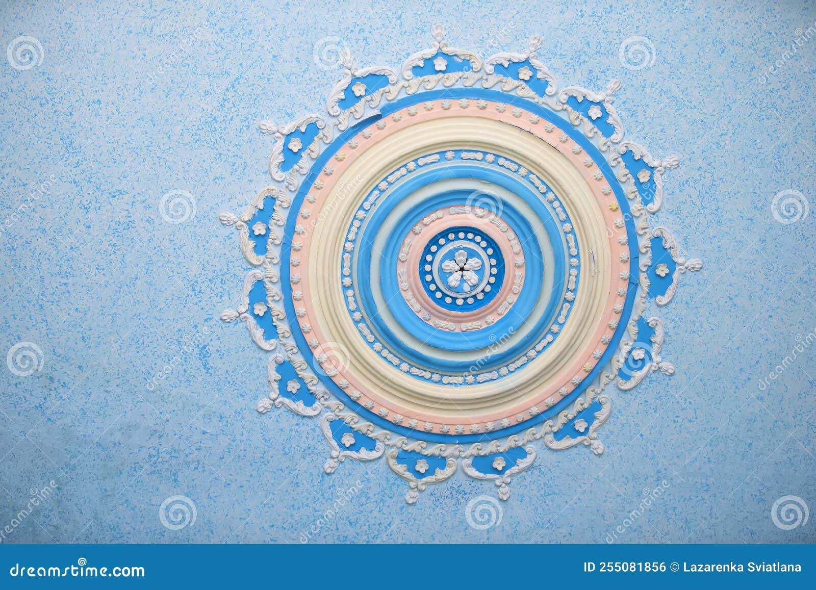 Part of an Old Ceiling Decorated with a Clay Pattern Stock Photo ...