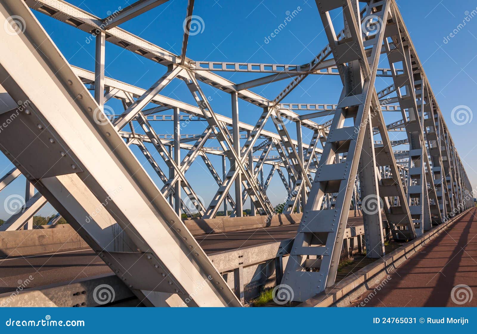 Part Of An Old Dutch Truss Bridge Stock Image - Image: 24765031
