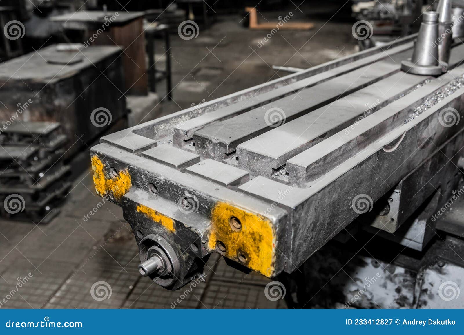 The Horizontal CNC Milling Machine Rough Cutting The Injection Mold ...