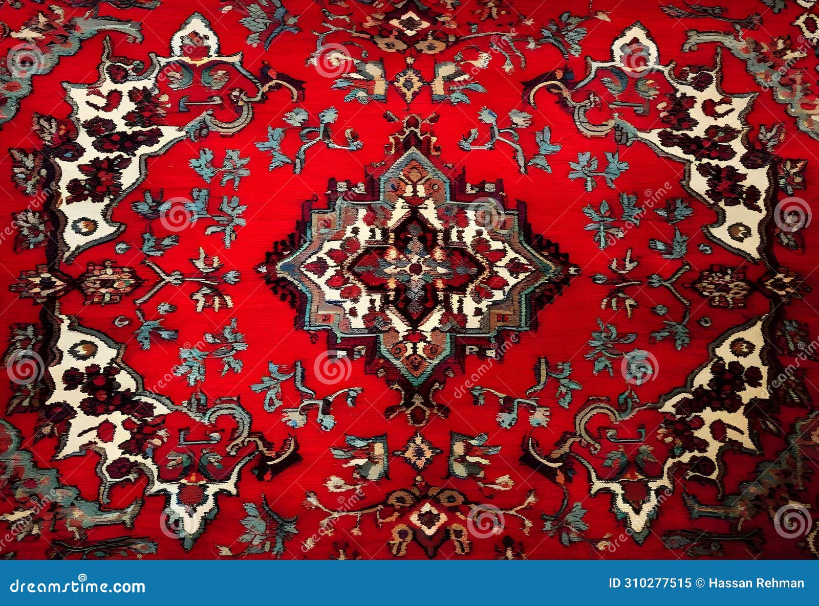 Part of Old Red Persian Carpet Texture, Abstract Ornament Stock ...