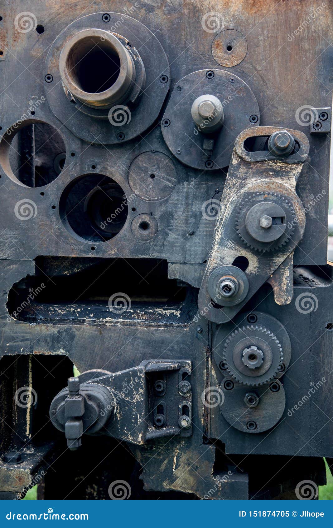 An Part of Old Rusty Machine Tool Displayed Stock Image - Image of hard ...