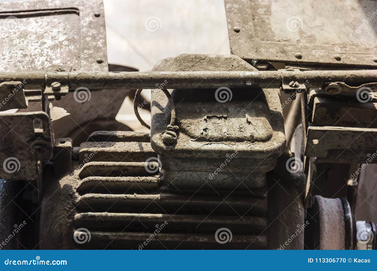 Part of the Old Rusty Soviet Electric Motor Stock Photo - Image of ...