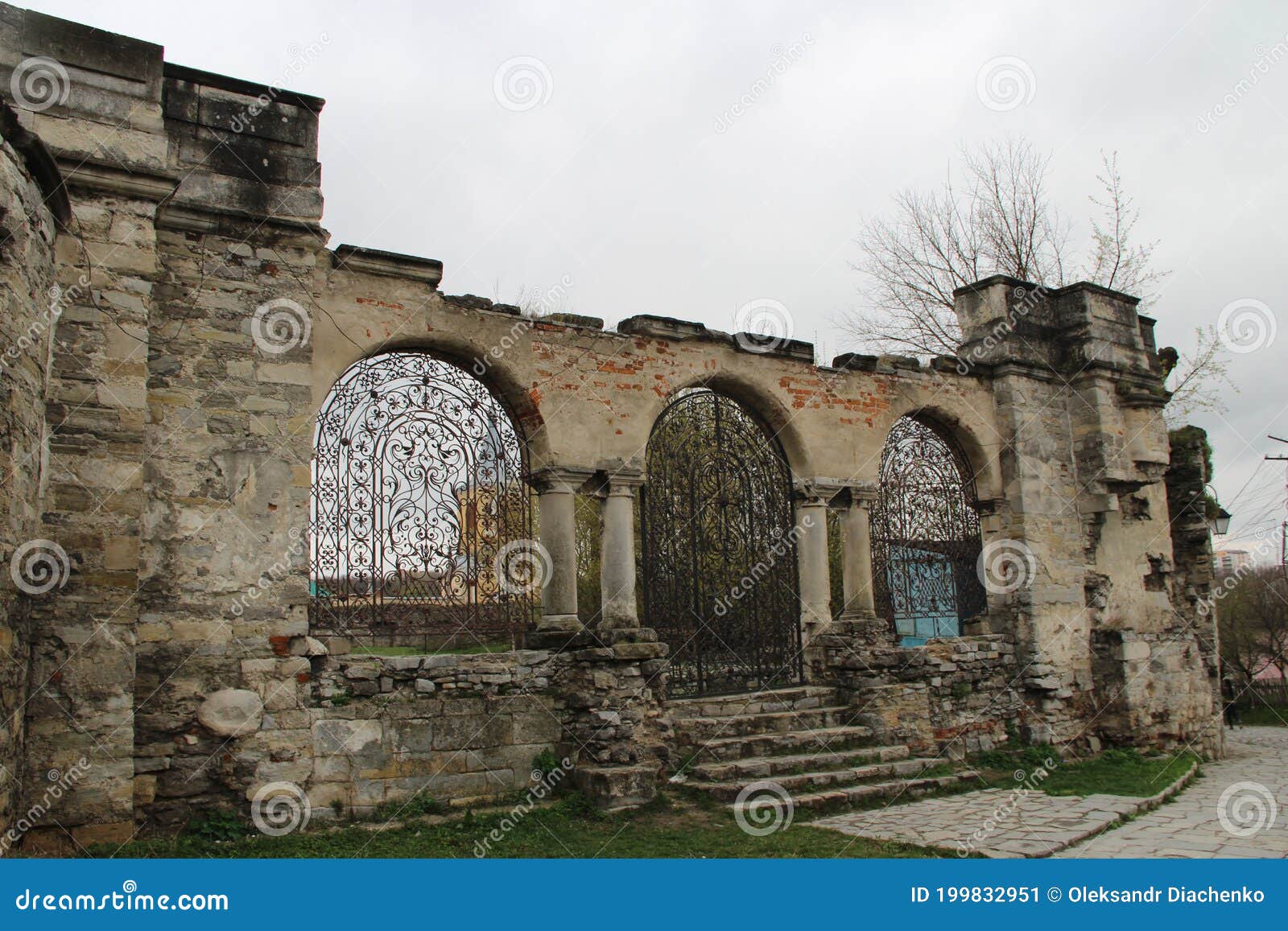 Part of the Old Stone Castle Building Stock Image - Image of city ...
