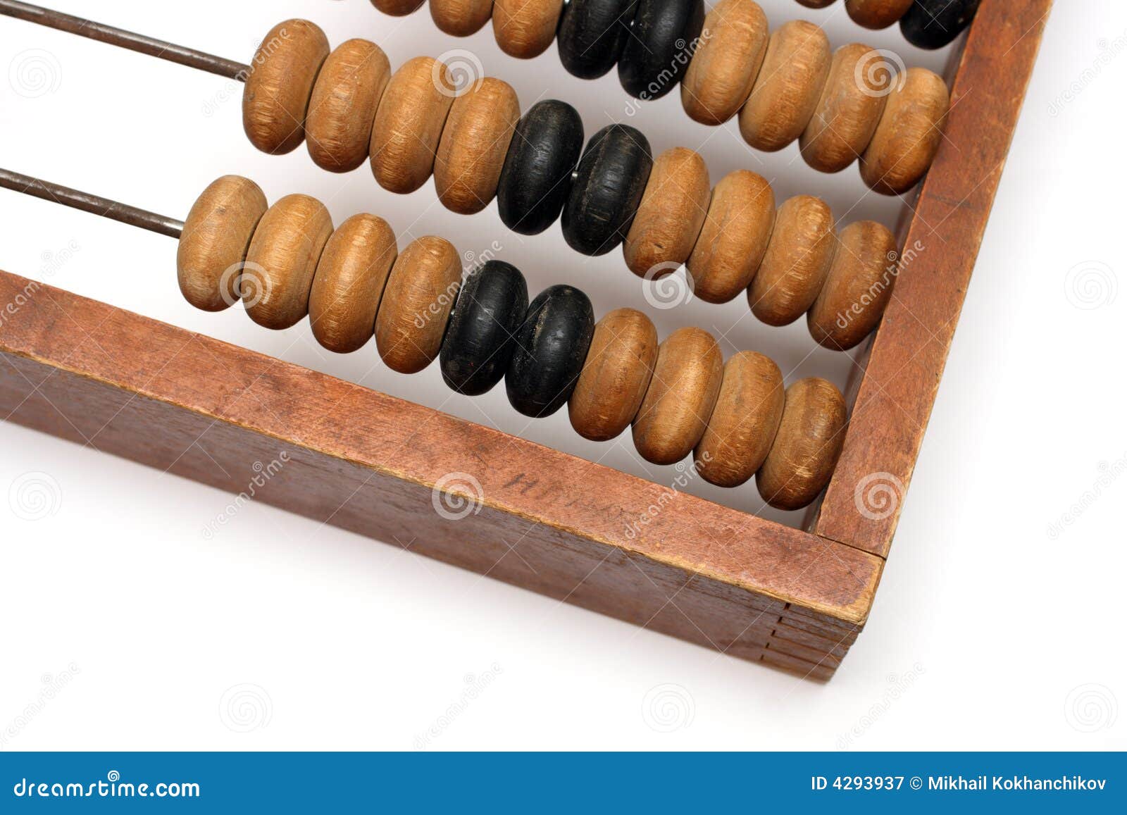 Part of old wooden abacus stock image. Image of object - 4293937