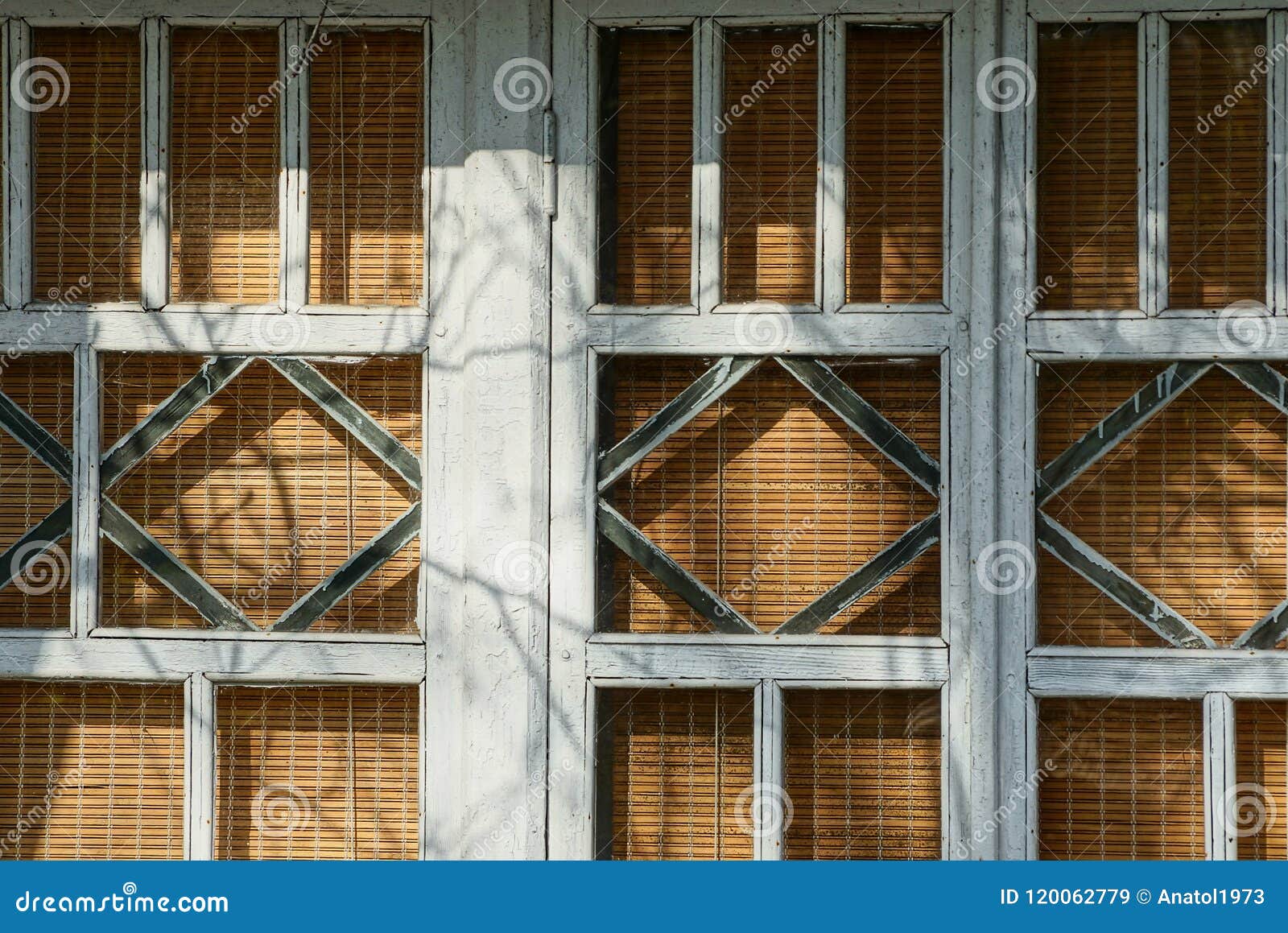 Part of an Old Wooden Window with a Pattern Stock Image - Image of ...
