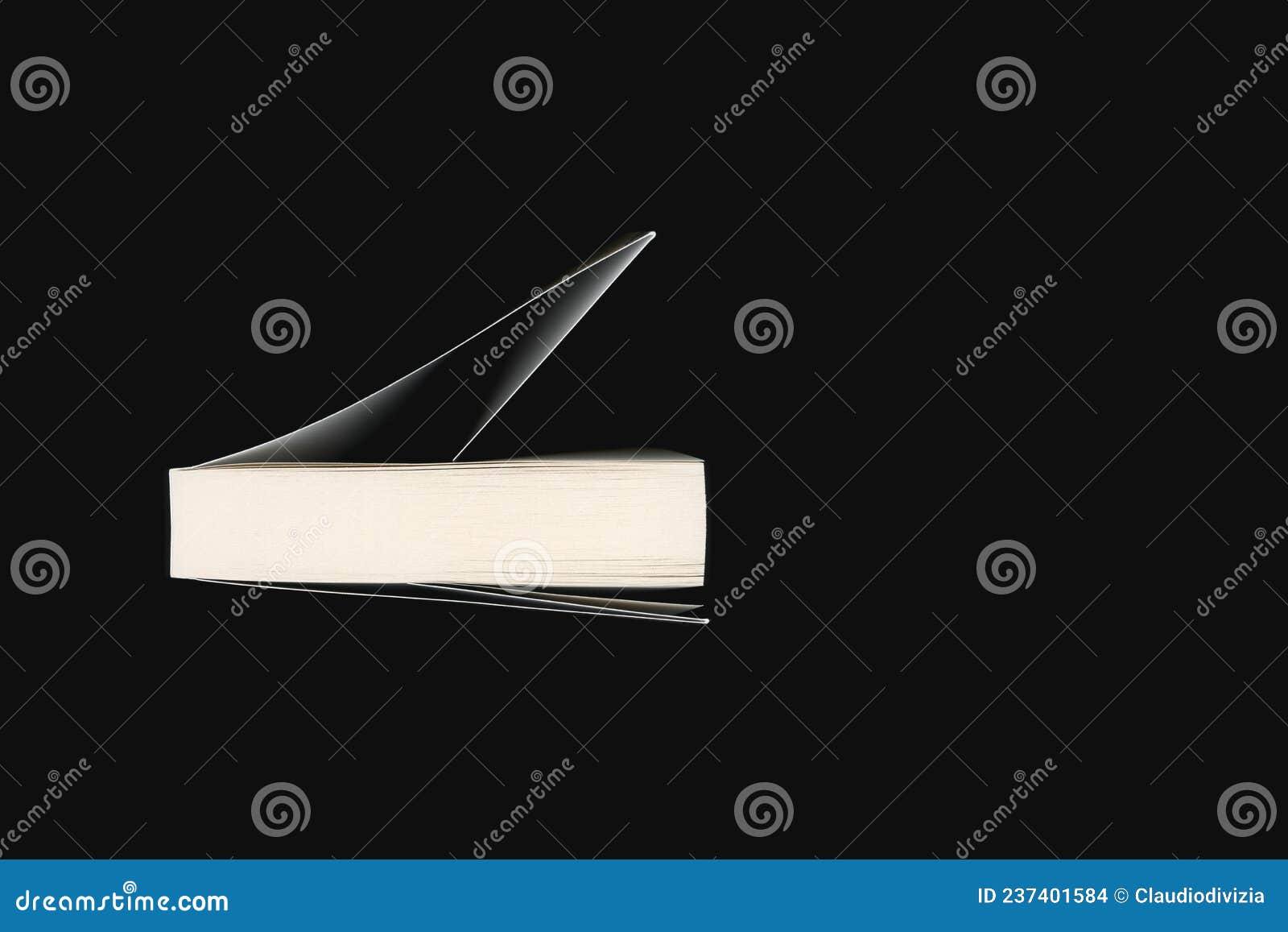 Part Open Book with Copy Space Stock Photo - Image of writing, blank ...