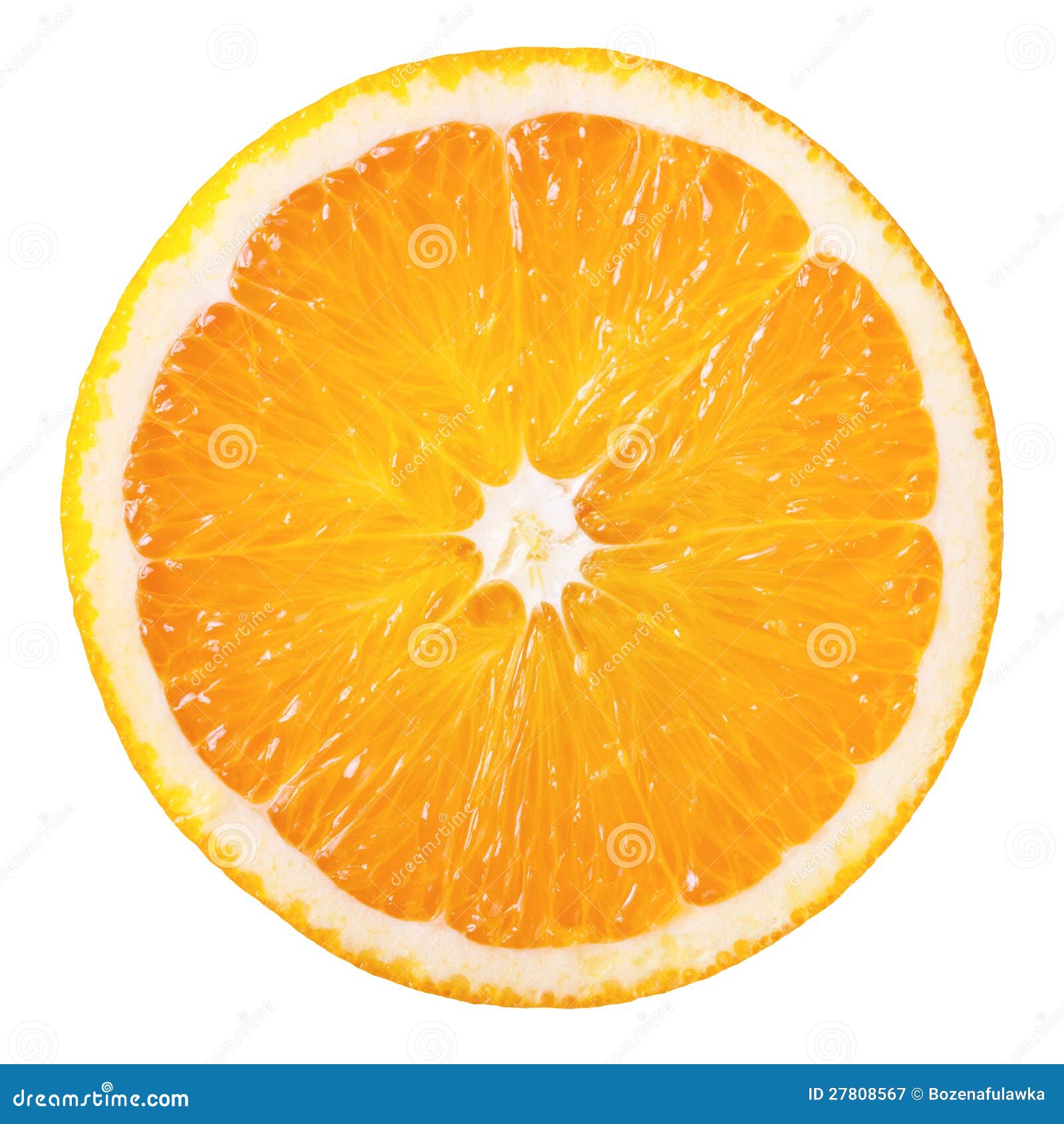 Part orange image stock. Image du studio, manger, régénération - 27808567