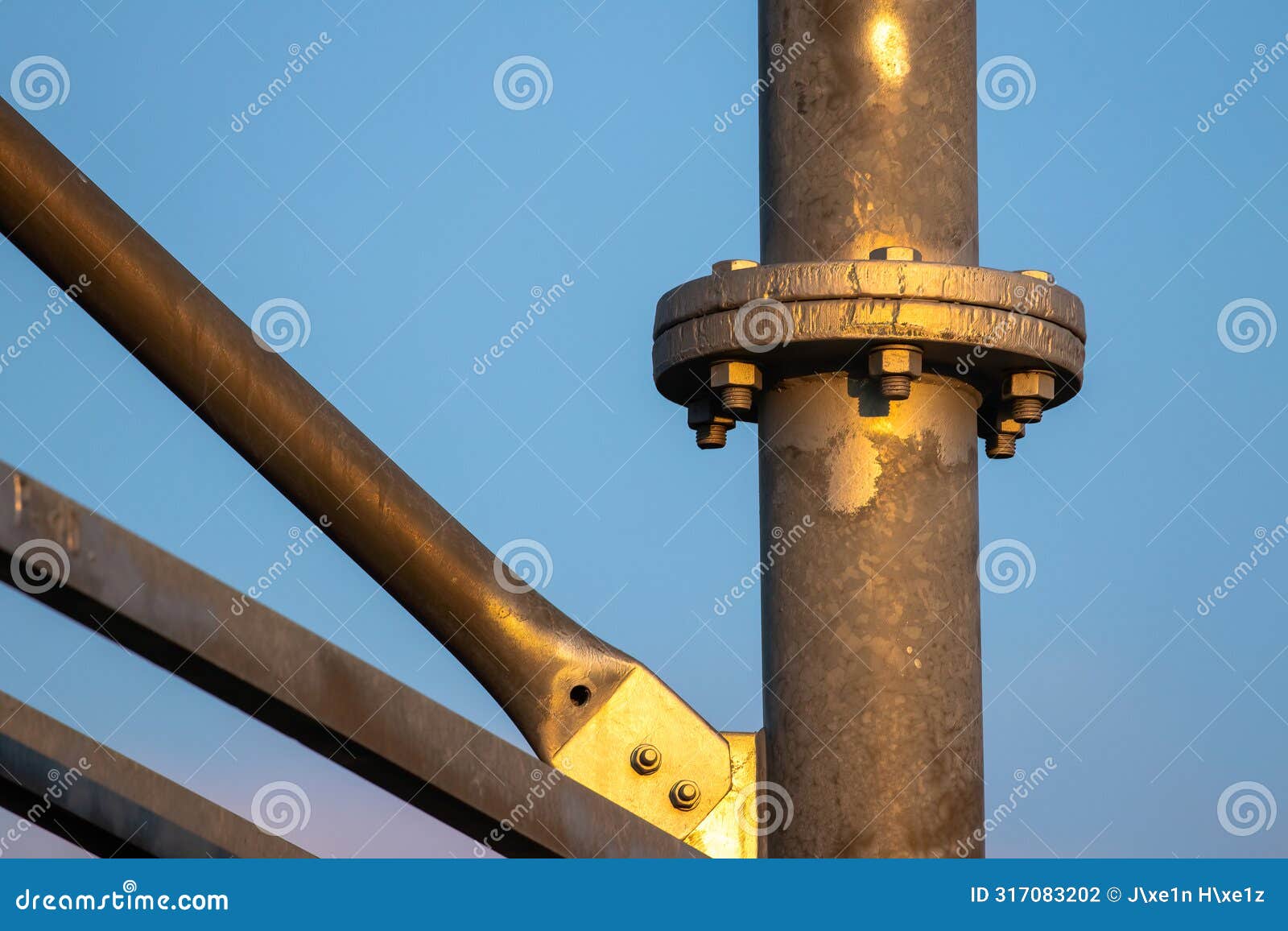 External steel structure stock photo. Image of engineering - 317083202