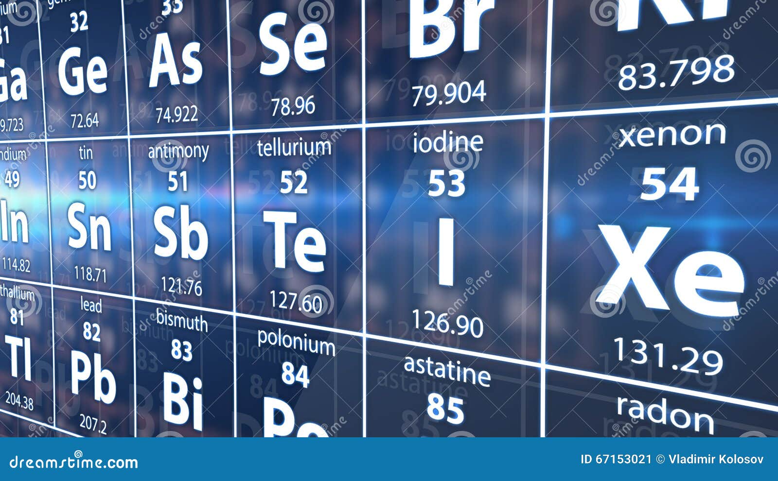 A Part of Periodic Table of Elements. Stock Illustration - Illustration ...