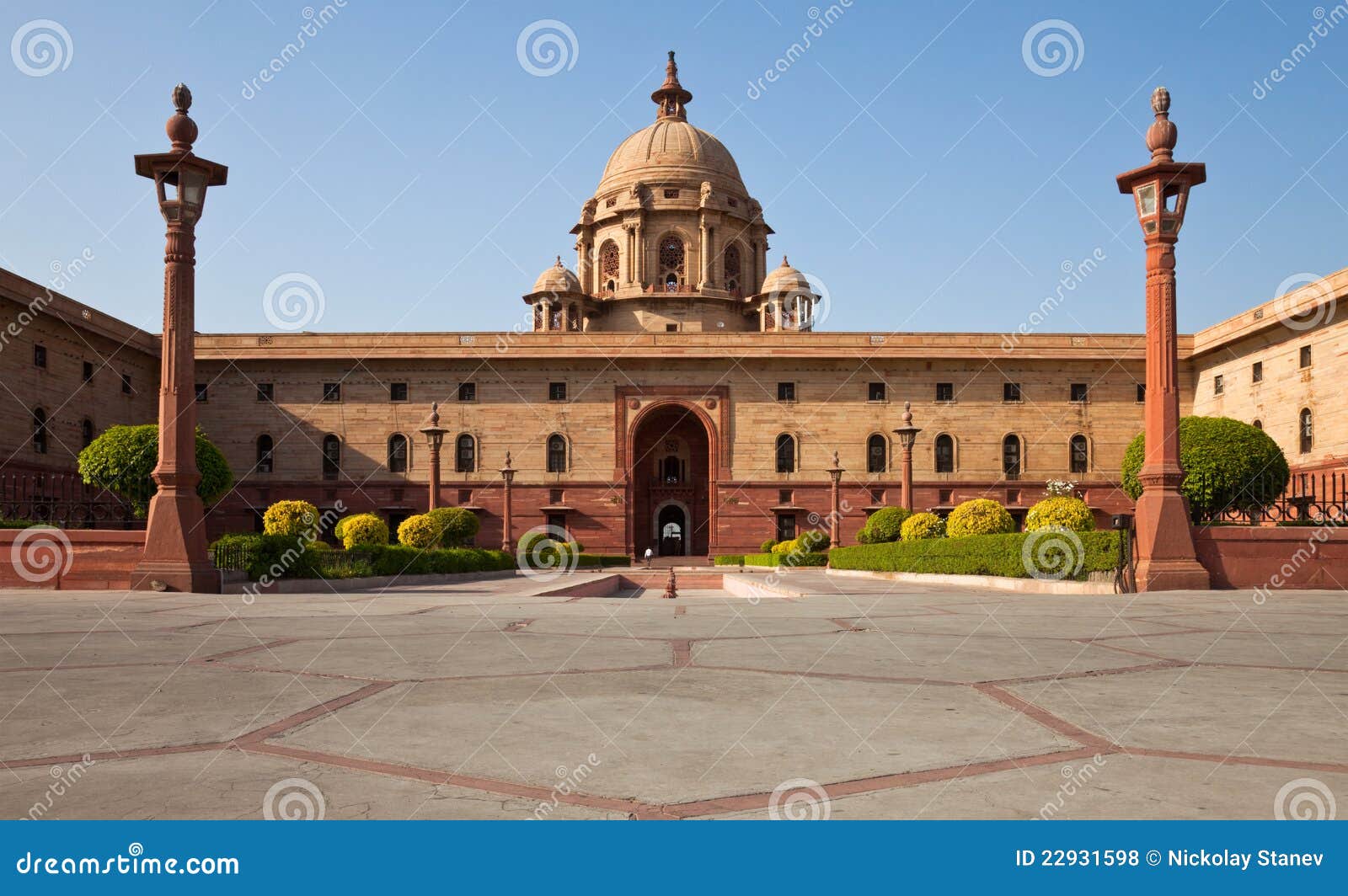 Part of the President House in Delhi Stock Photo - Image of panoramic ...