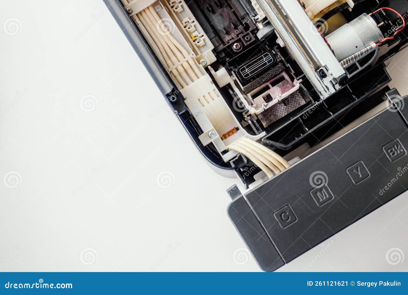 Part of Printer on Light Background. View from Top. Background Stock ...