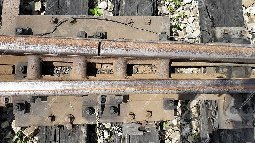 Part of the Railroad Switch Top View Stock Image - Image of direction ...