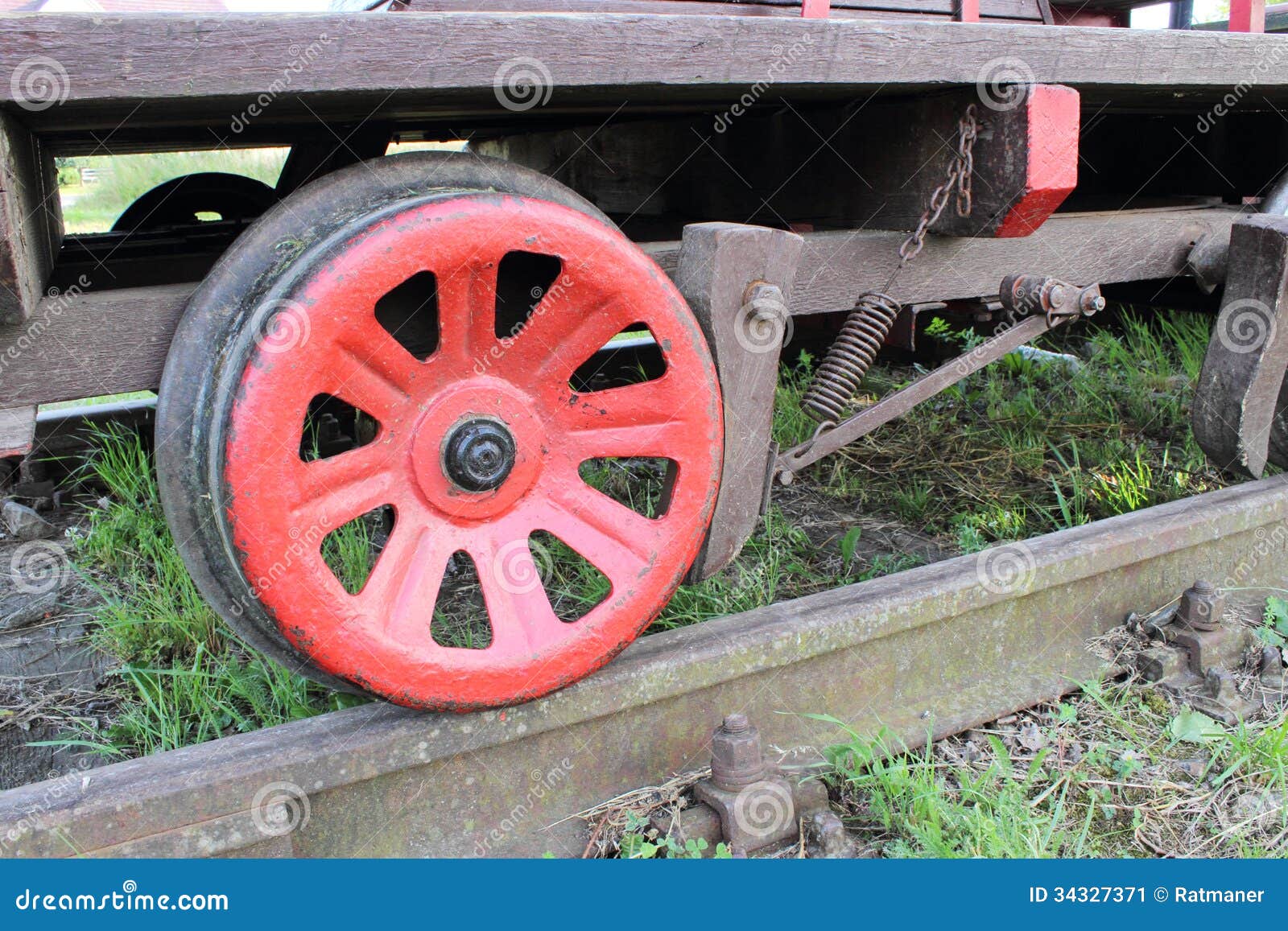 Part of Railway Pump Trolley Stock Image - Image of wood, metal: 34327371