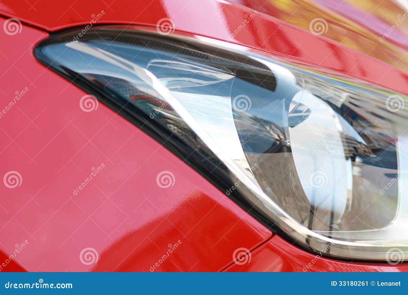 Part of red car stock image. Image of detail, auto, reflector - 33180261