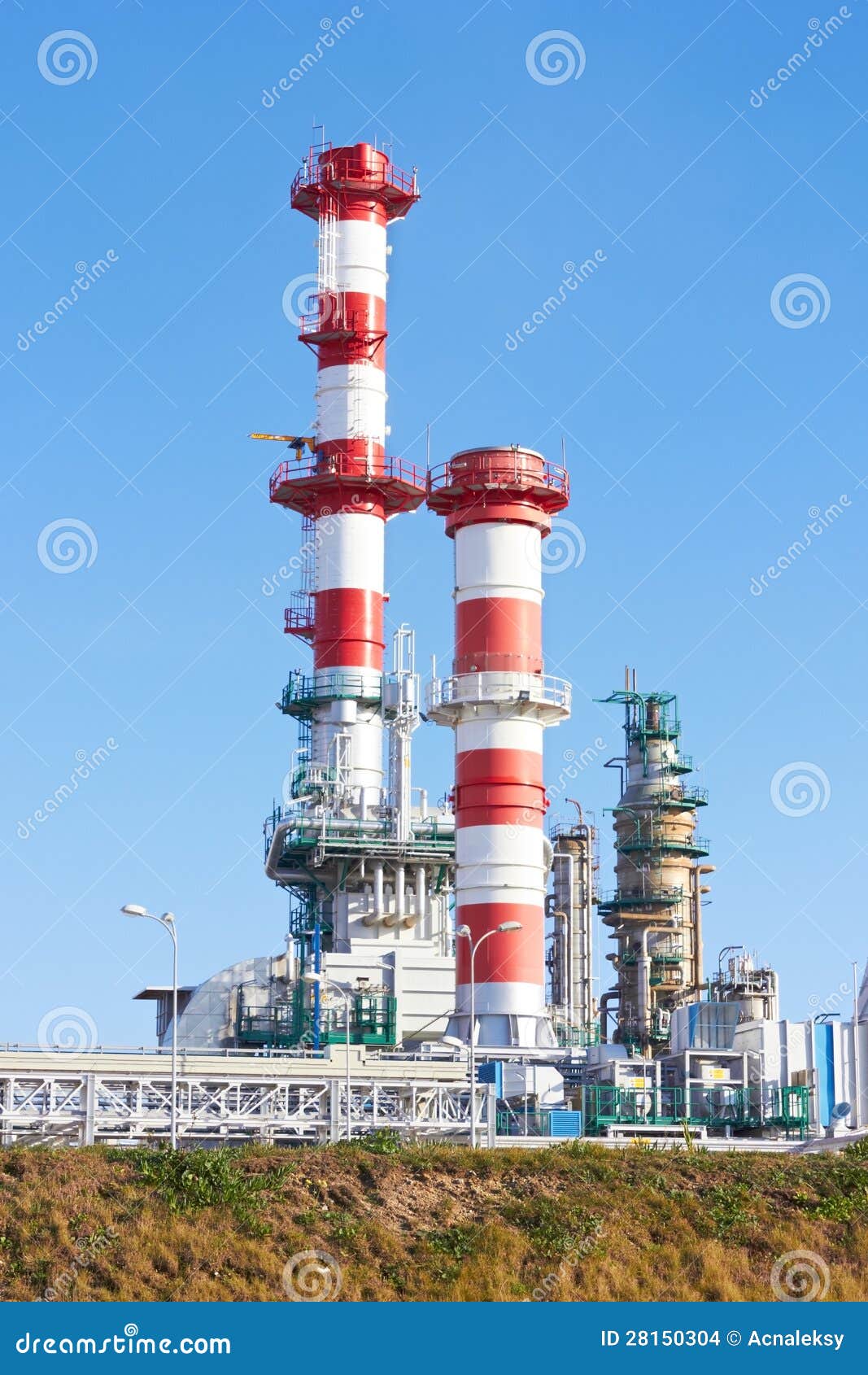 Part of refinery complex stock photo. Image of tower - 28150304