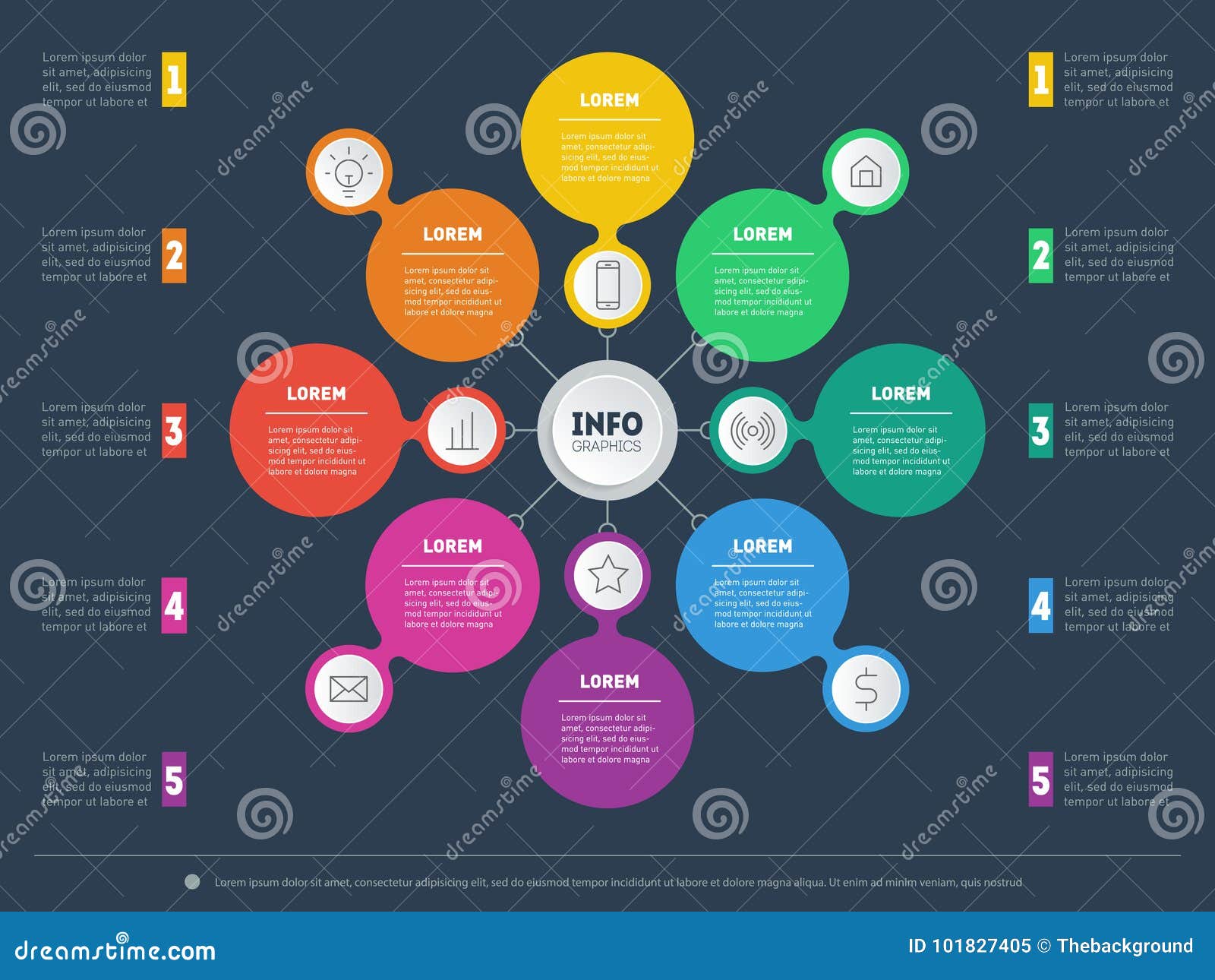 Part of the Report with Icons Set. Vector Infographic of Technology or ...