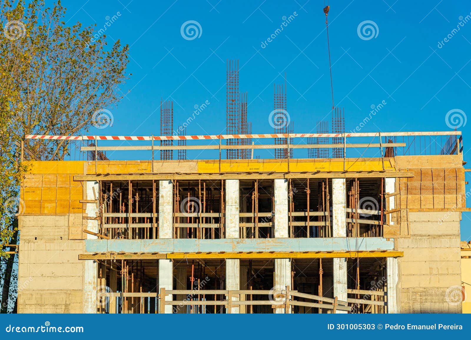 Part of a Residential Building Under Construction in Masonry. Stock ...