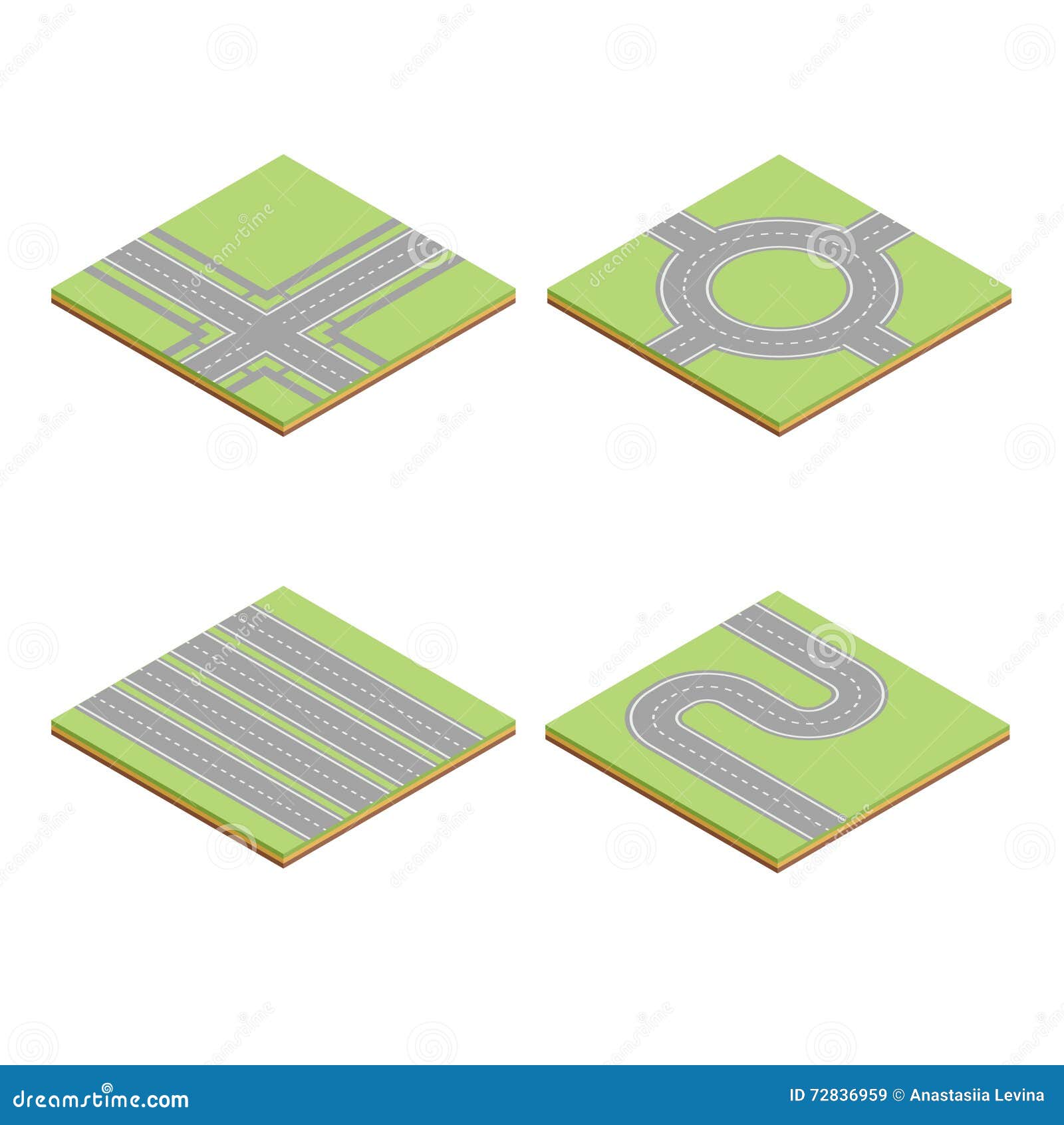 Part of the Road Highway Isometric Element Stock Vector - Illustration ...