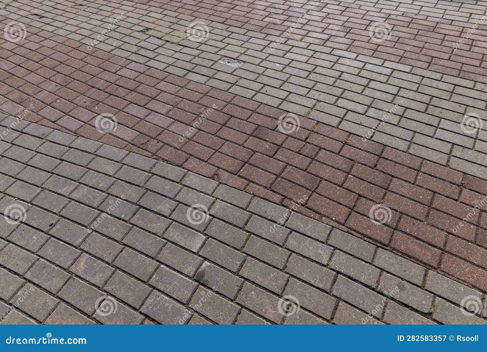 Part of the Road Made of Concrete Tiles Stock Image - Image of rough ...