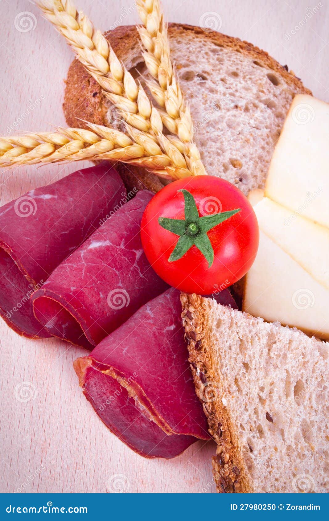Part of sandwich with ham stock photo. Image of pork - 27980250