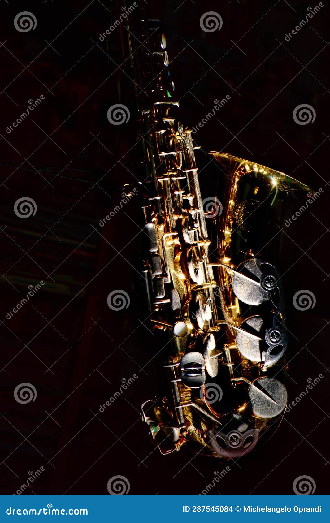 Part of a Saxophone Musical Instrument Stock Photo - Image of ...