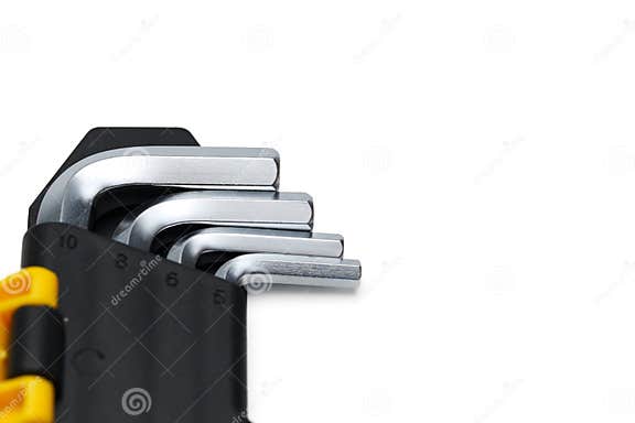 Part of Set of Hex Imbus Keys Made of Durable Steel with Tempering ...