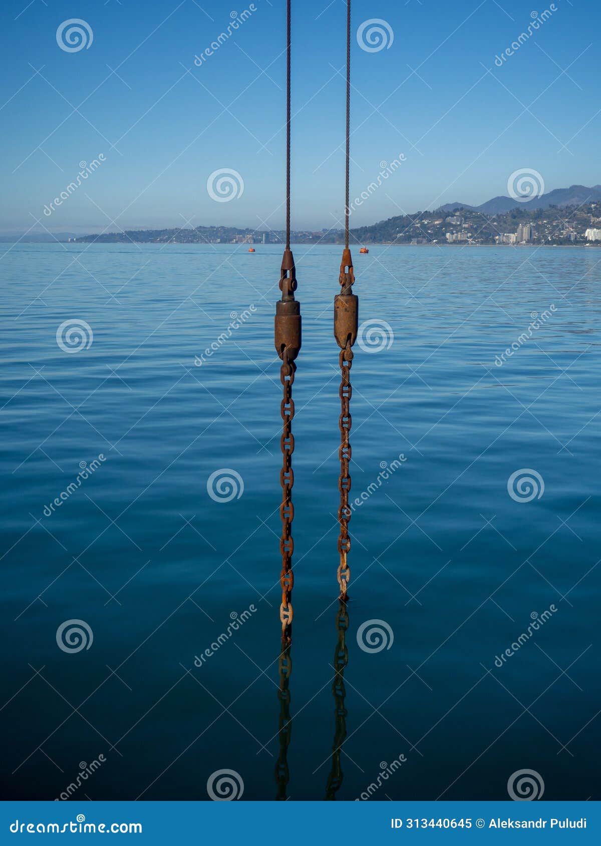 Part of a Ship S Crane. Rigging Stock Image - Image of trawler ...
