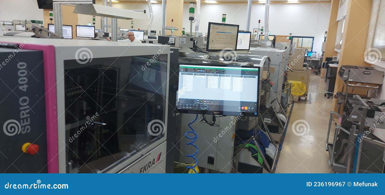 Part of the Siemens Assembly Line Stock Image - Image of screen ...