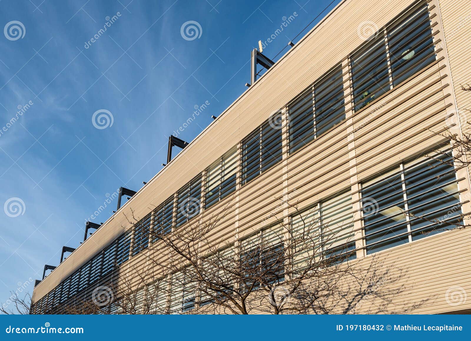Part of a Small Building Exterior Stock Photo - Image of generic ...
