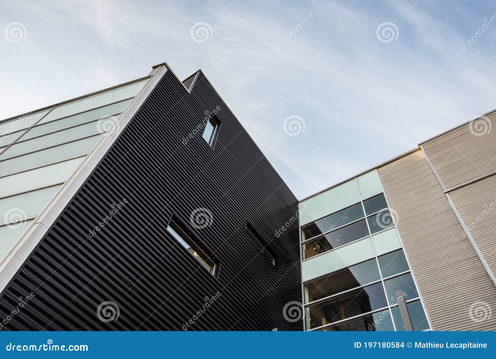 Part of a Small Building Exterior Stock Photo - Image of lease, office ...