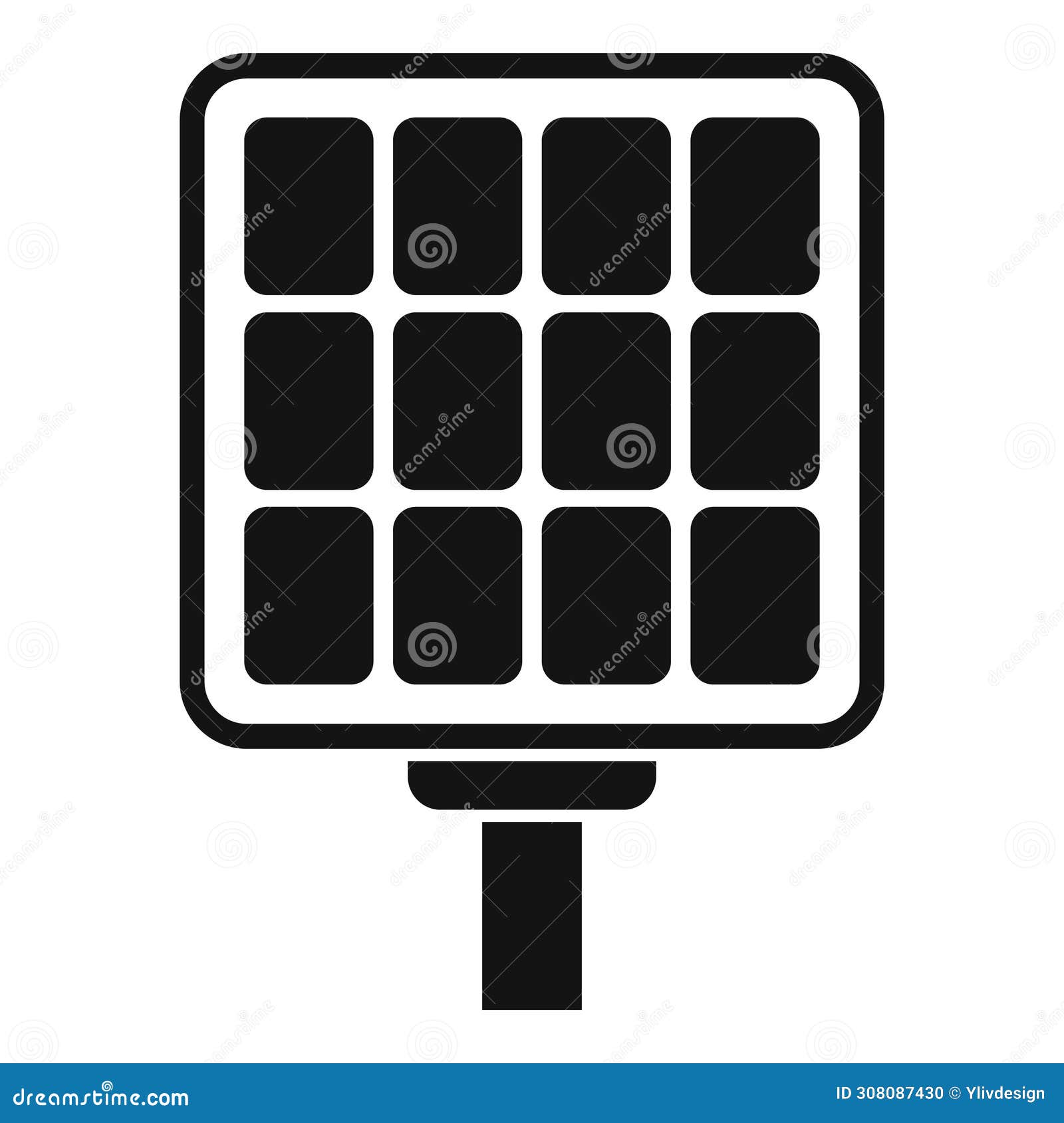 Part Solar Panel Icon Simple Vector. Fixture Electrical Stock ...