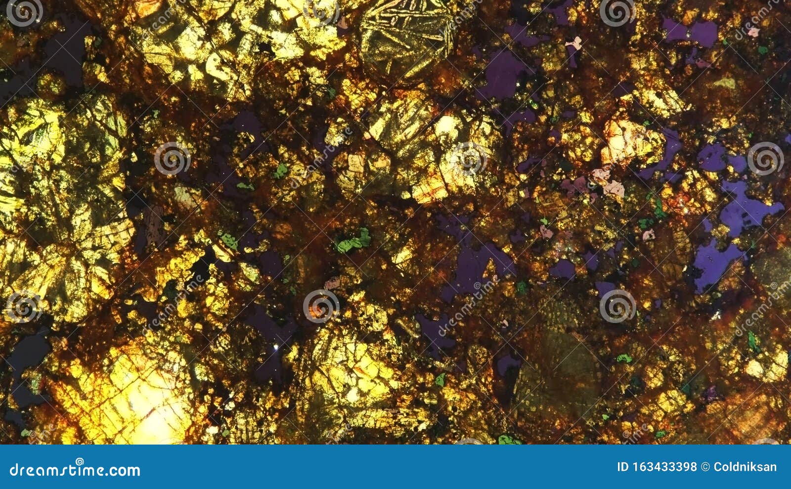 Part of a Space Meteorite Under a Microscope Closeup Stock Photo ...
