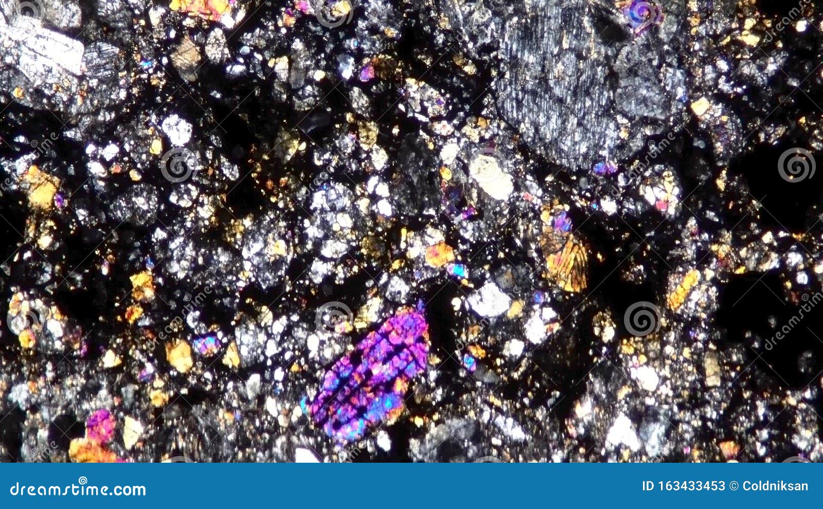 Part of a Space Meteorite Under a Microscope Closeup Stock Image ...