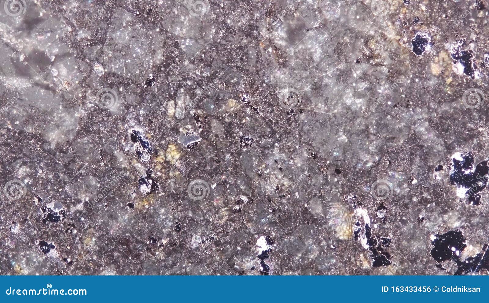 Part of a Space Meteorite Under a Microscope Closeup Stock Photo ...