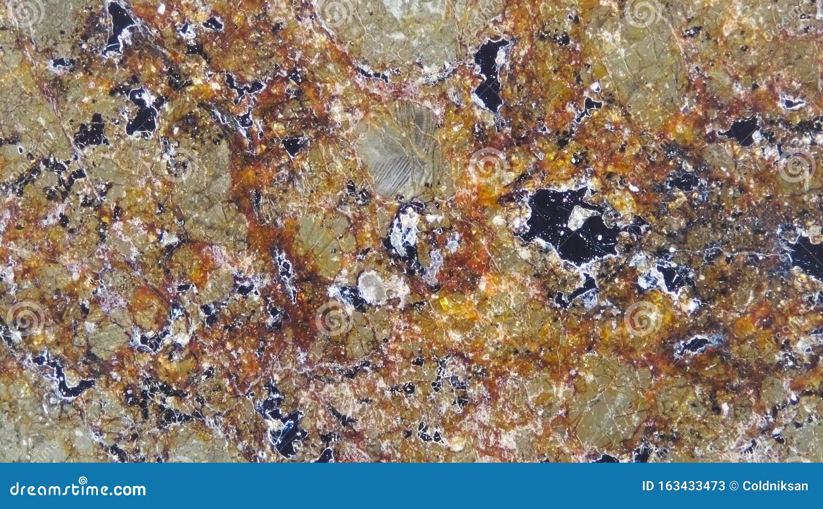 Part of a Space Meteorite Under a Microscope Closeup Stock Image ...