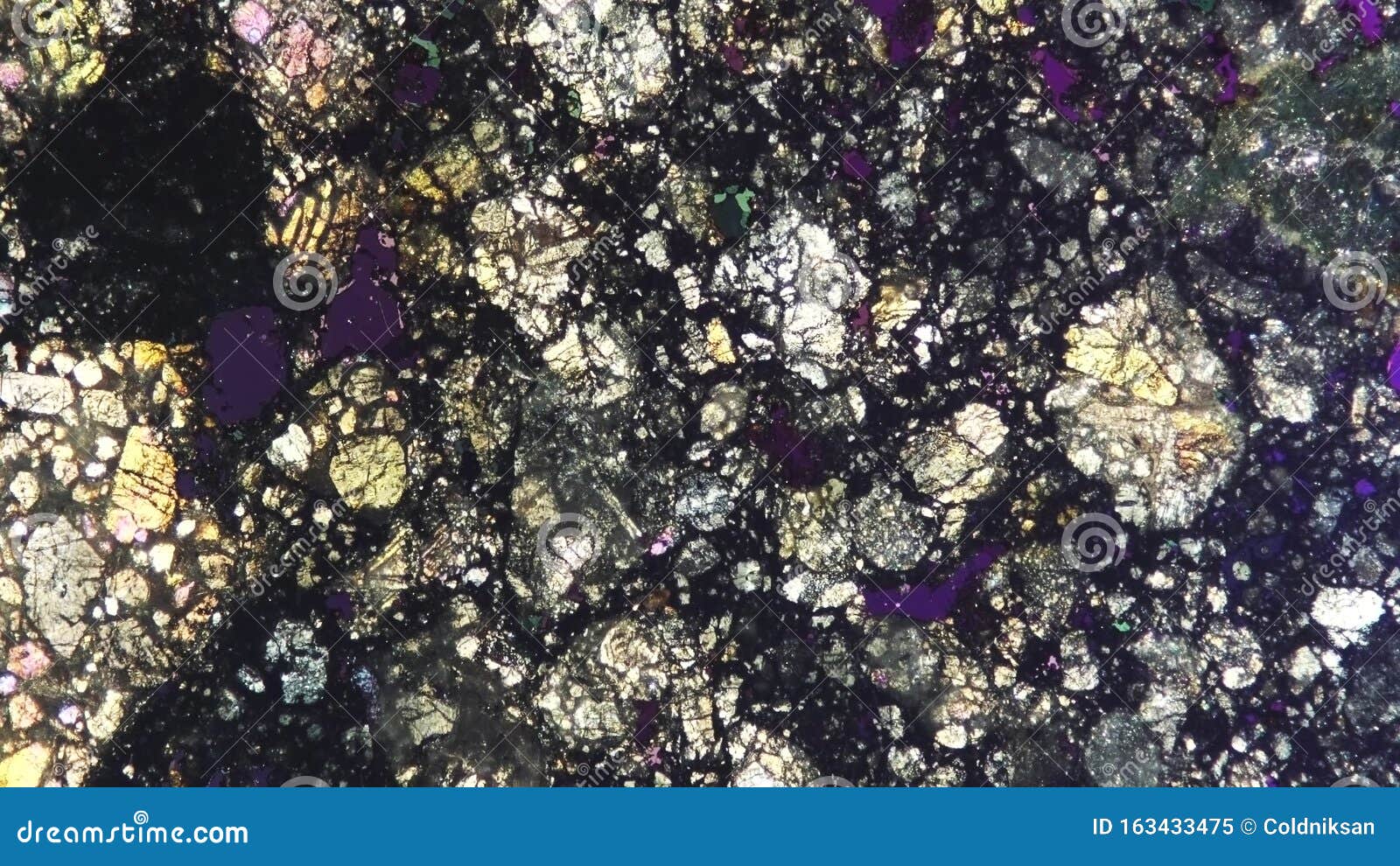 Part of a Space Meteorite Under a Microscope Closeup Stock Image ...