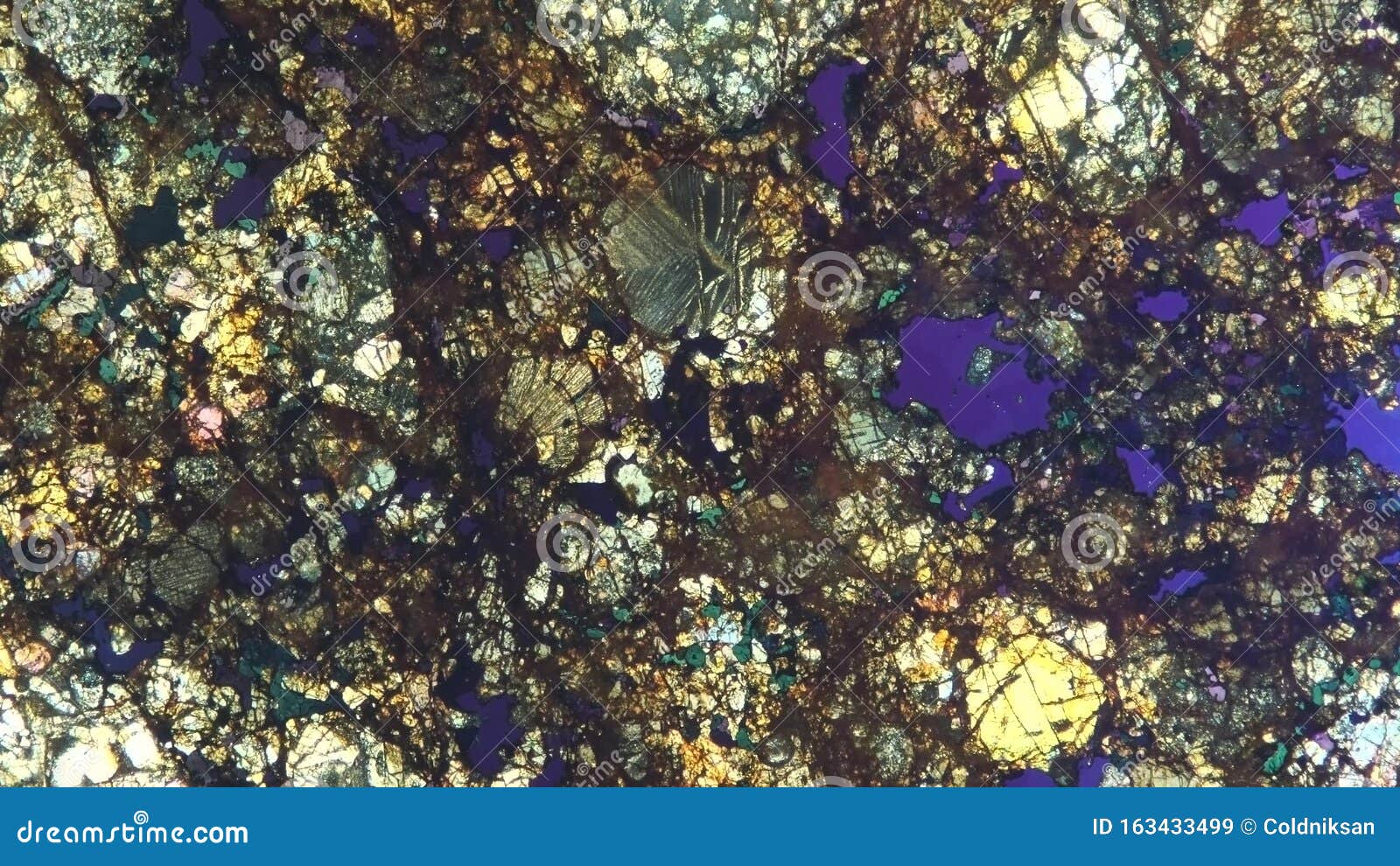 Part of a Space Meteorite Under a Microscope Closeup Stock Image ...