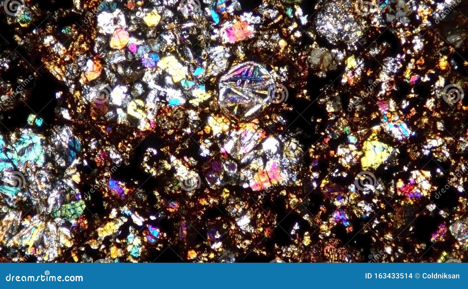 Part of a Space Meteorite Under a Microscope Closeup Stock Photo ...