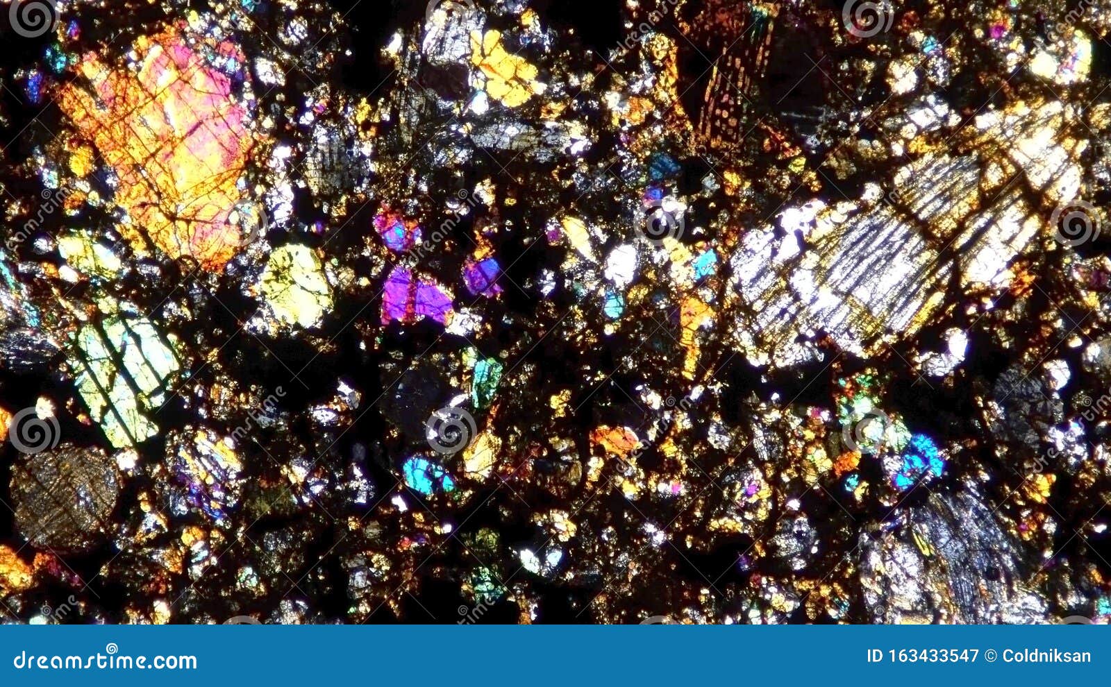 Part of a Space Meteorite Under a Microscope Closeup Stock Image ...