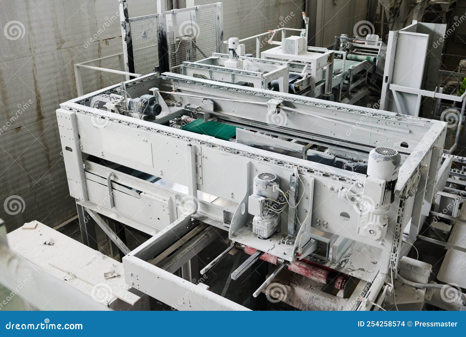 Part of Spacious Workshop or Plant with Huge Machine or Technical ...