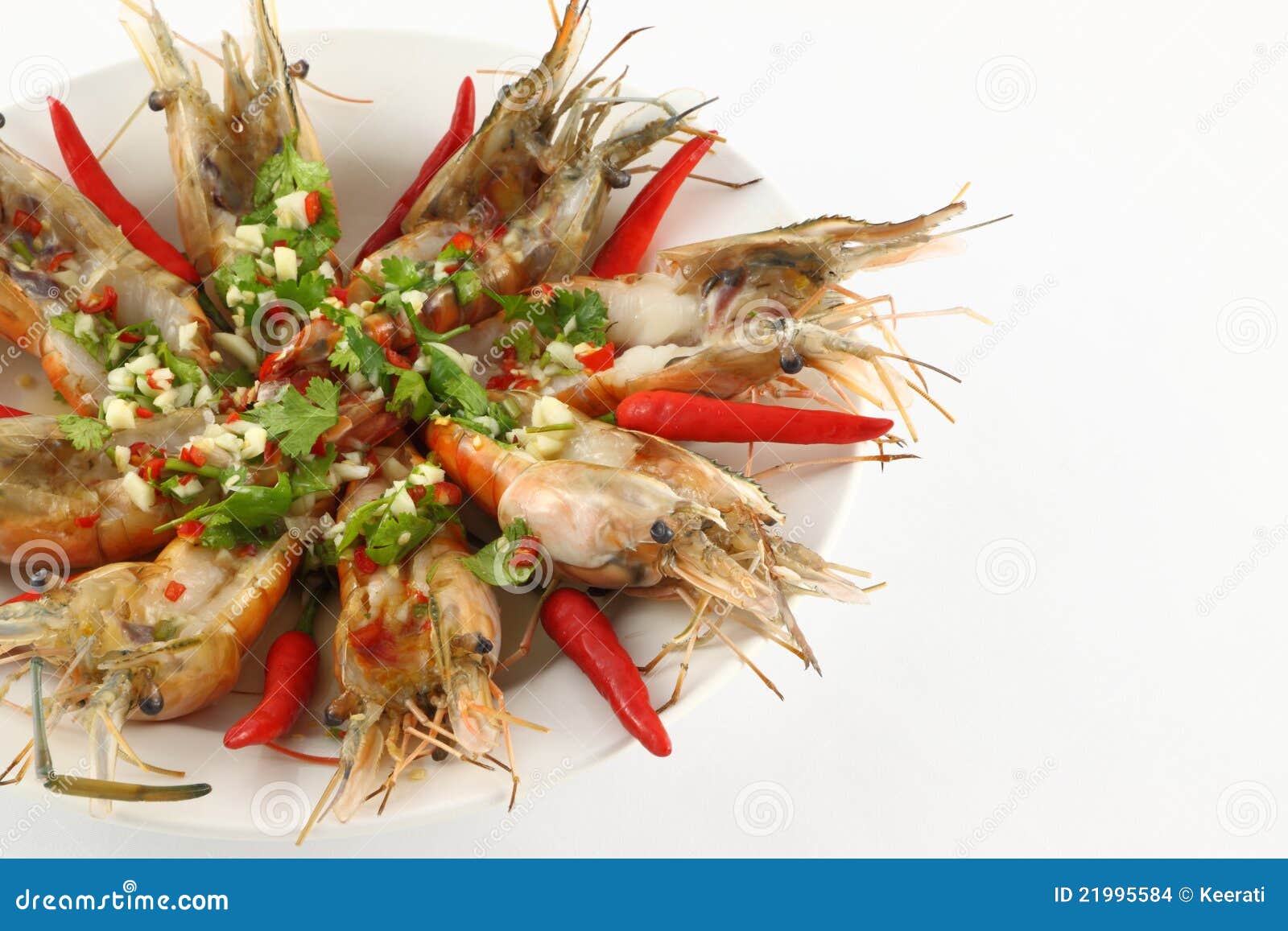 Part of Spicy Dressed Salad Prawn Stock Photo - Image of spicy, salad ...