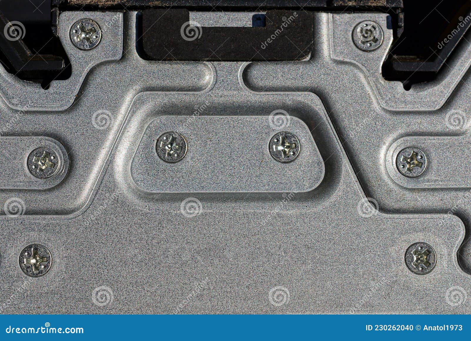 Part of the Structure Made of Gray Metal Panel Stock Photo - Image of ...